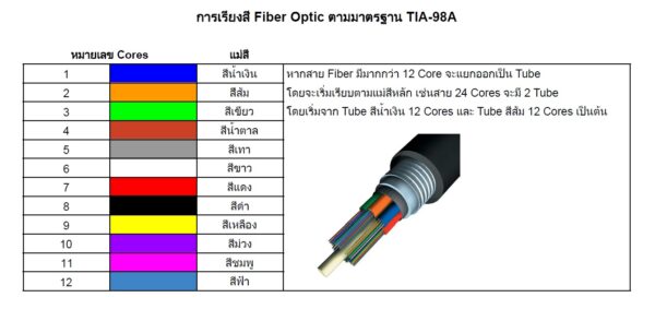 สีของ Fiber Optic - บริษัท เทคเน็ตอินโฟร์ จำกัด